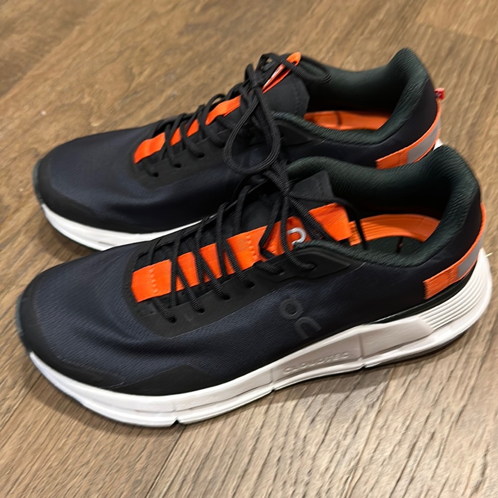 Brand, New Cloud, Text, Sneakers, Black, And Orange - Gem